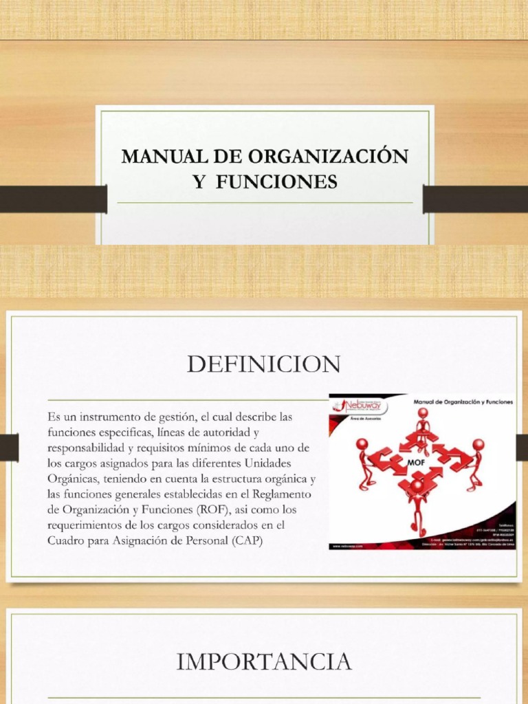 Manual de funciones MOF | PDF