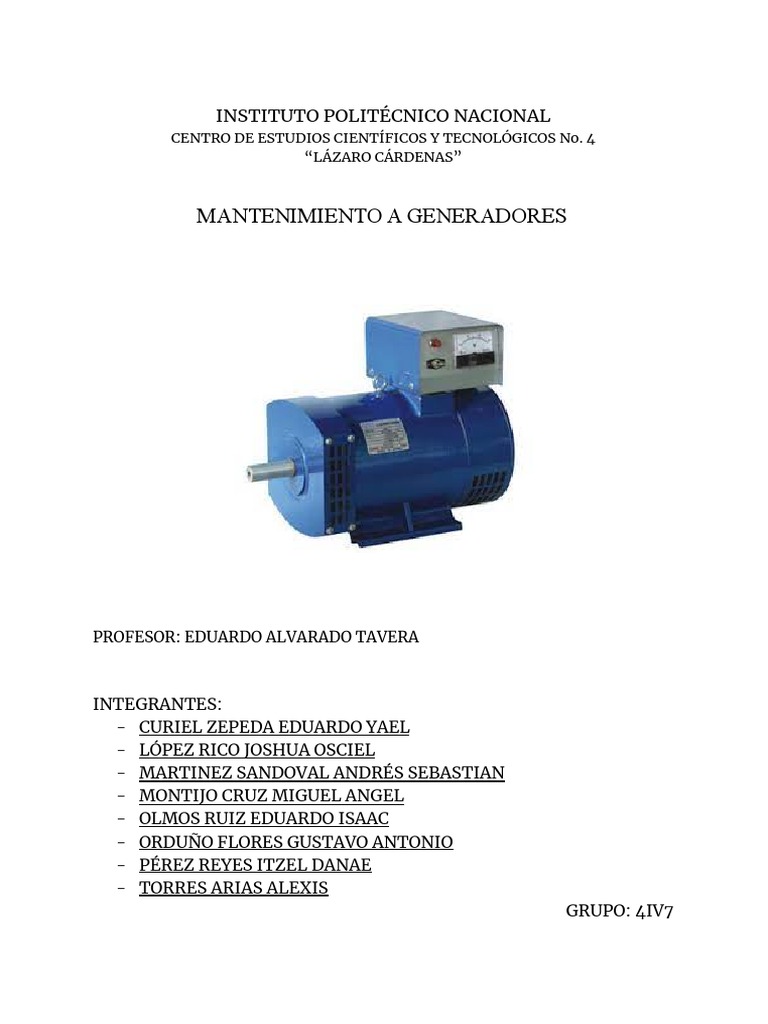 Generador Con Excitación Independendiente | PDF | Inductor | Generador ...