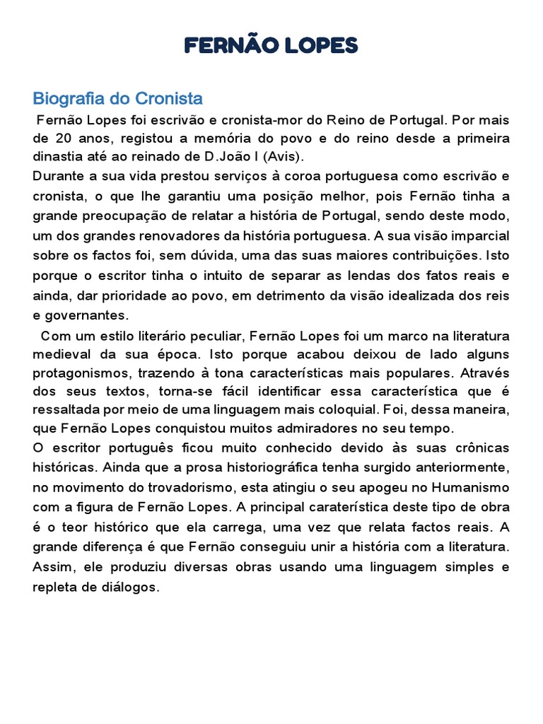Fernão Lopes | PDF