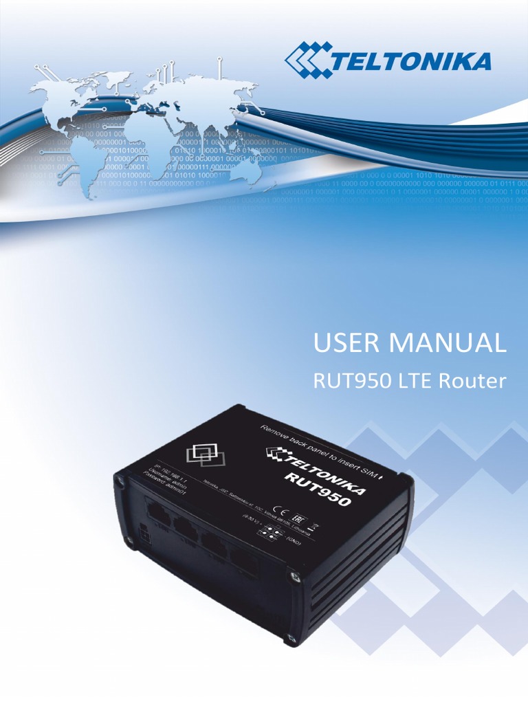 RUT950 Manual v1 41 | PDF | Ip Address | Computer Network