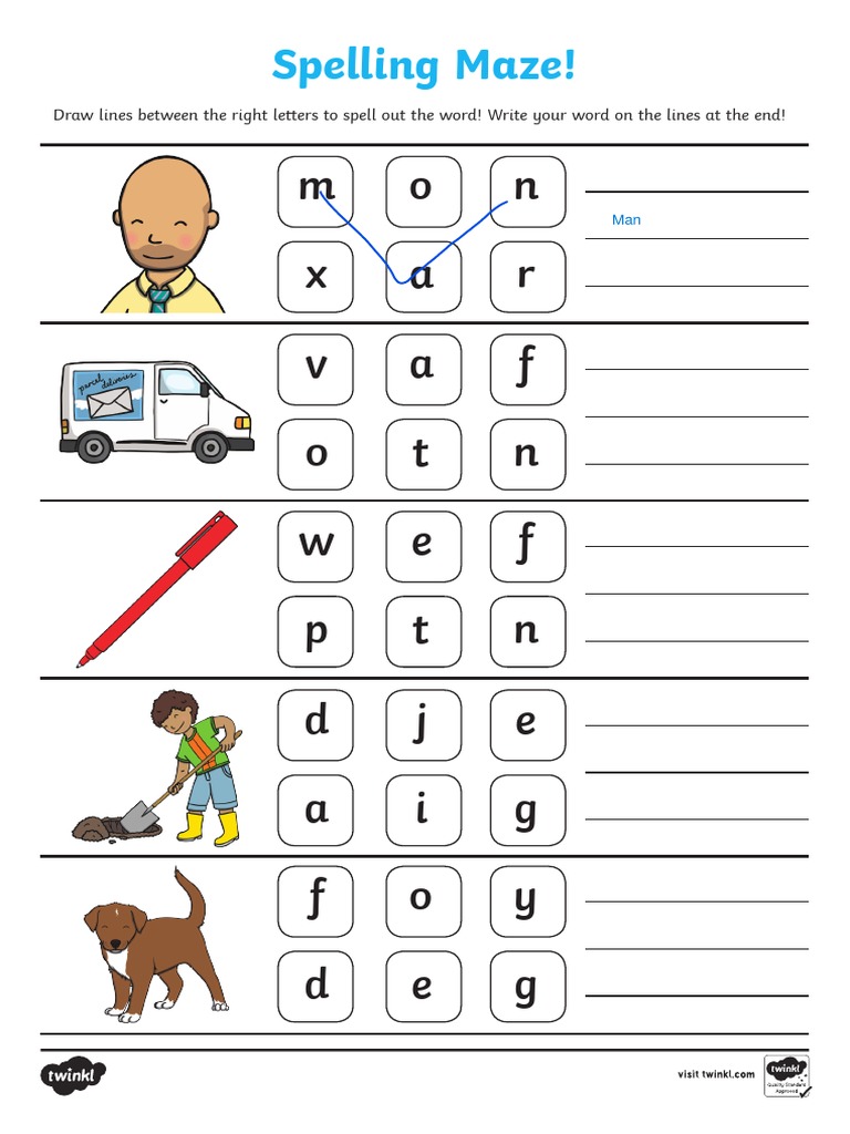 A Spelling Maze Activity to Practice Forming Words | PDF