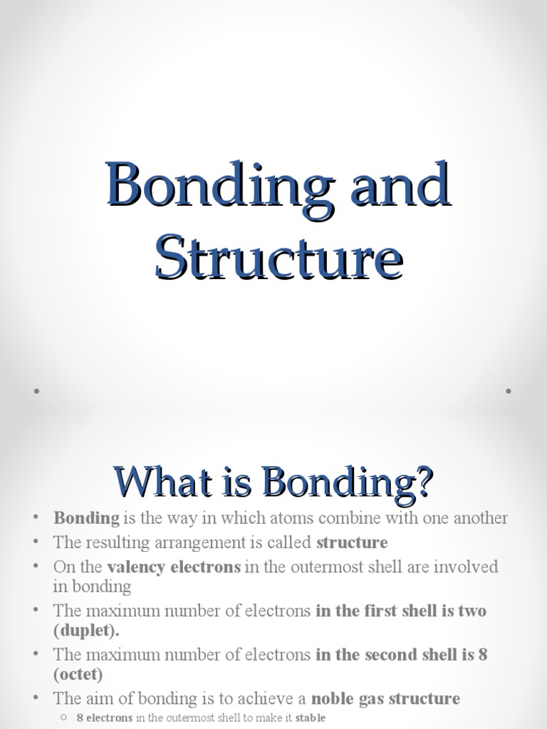 Bonding Summary Notes | PDF | Ion | Chemical Bond