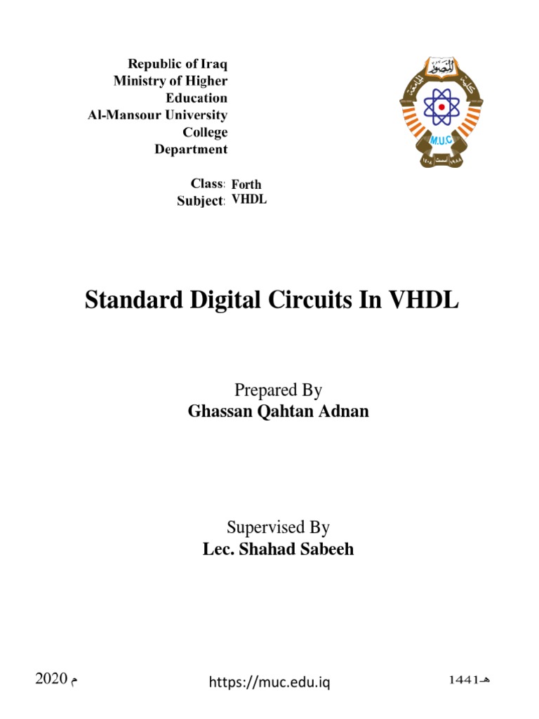 VHDL | PDF | Vhdl | Hardware Description Language VHDL | PDF | Vhdl | Hardware Description Language