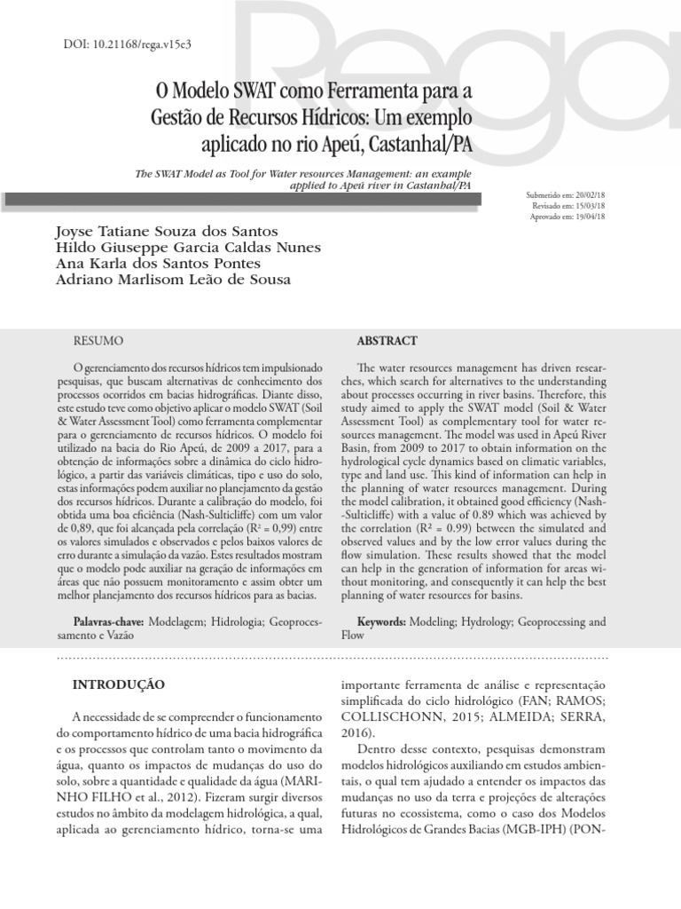 O Modelo SWAT Como Ferramenta Para.. | PDF | Bacia hidrográfica ...