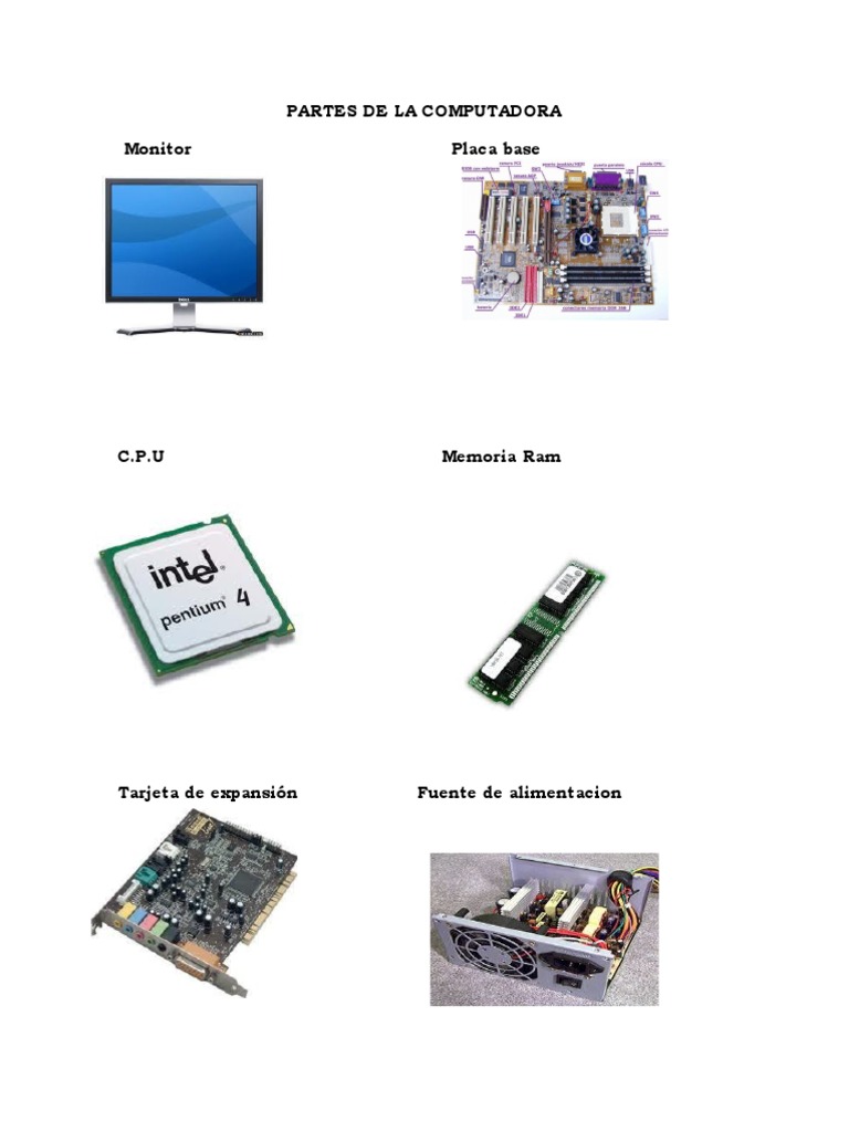 Partes de La Computadora | PDF