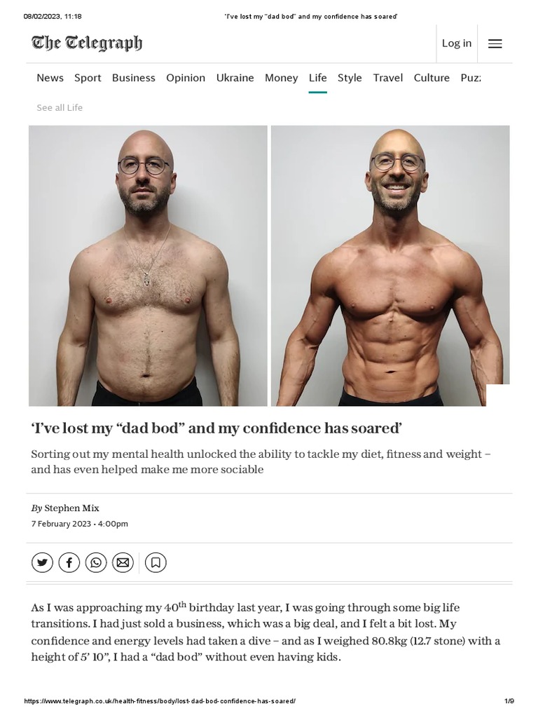Excercise - I've Lost My "Dad Bod" and My Confidence Has Soared' | PDF ...