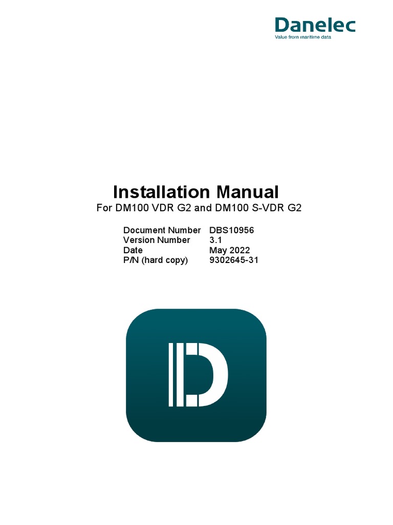 DBS10956-31, Installation Manual DM100 VDR G2 | PDF | Video | Computer ...