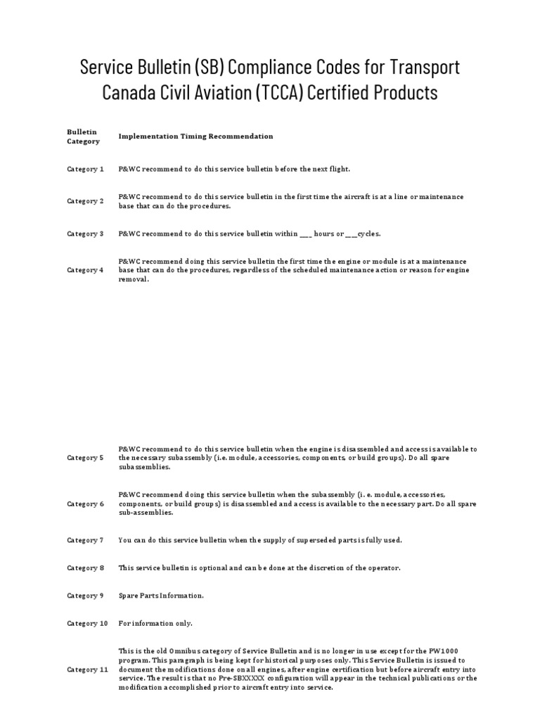 SB Compliance Code | Download Free PDF | Aviation | Transport