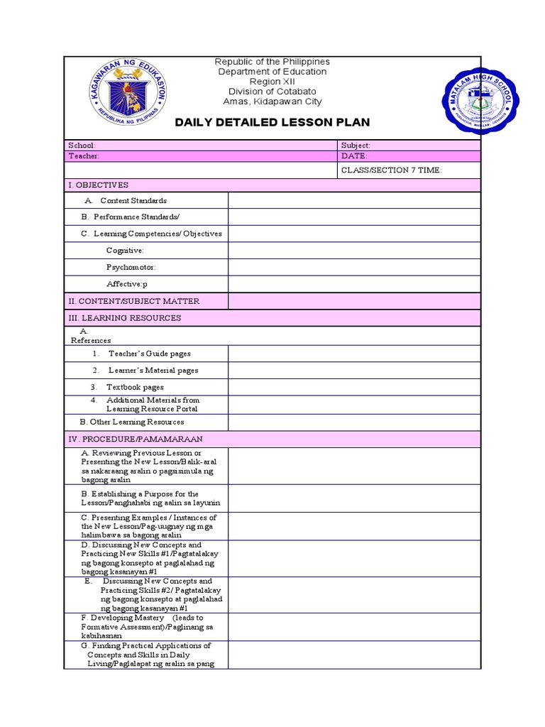 Daily lesson plan analysis | PDF | Lesson Plan | Learning