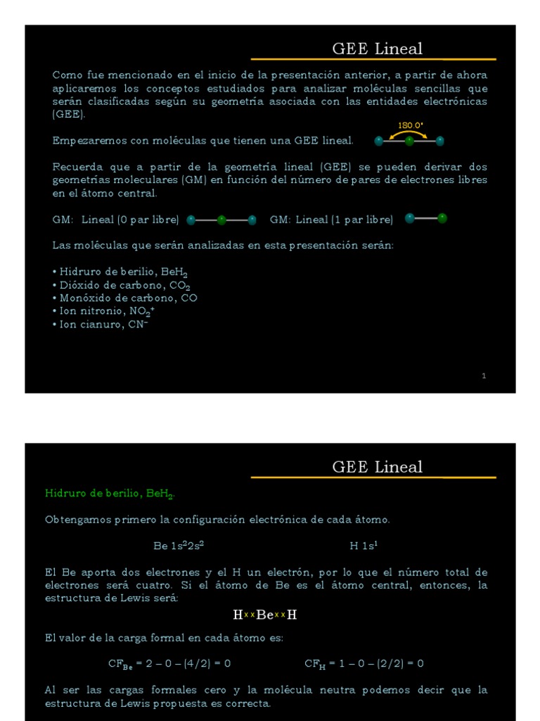Clase 21. Geometría Lineal | PDF | Enlace químico | Enlace covalente