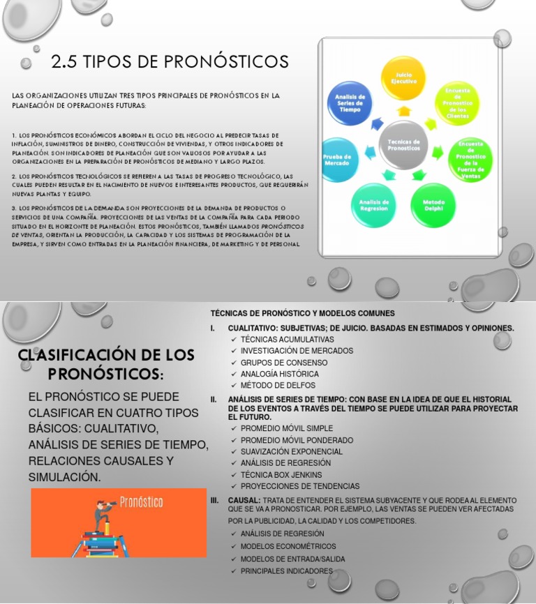 2.5 Tipos de Pronósticos | PDF | Marketing | Investigación de mercado