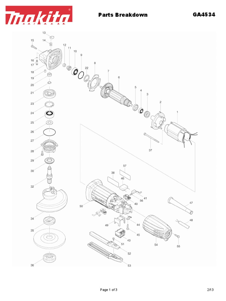 Makita Ga4534 PB | PDF