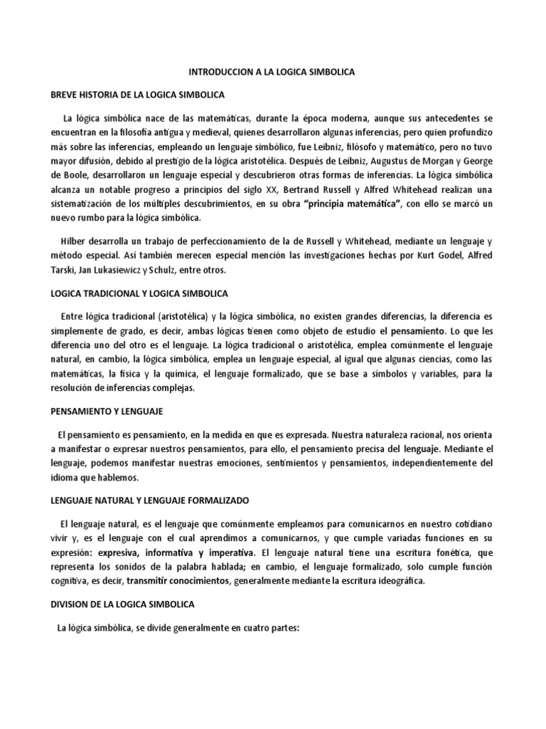 Una introducción completa a la lógica simbólica: su historia, tipos ...