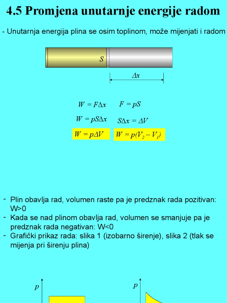 53 Promjena Unutarnje Energije Radom | PDF