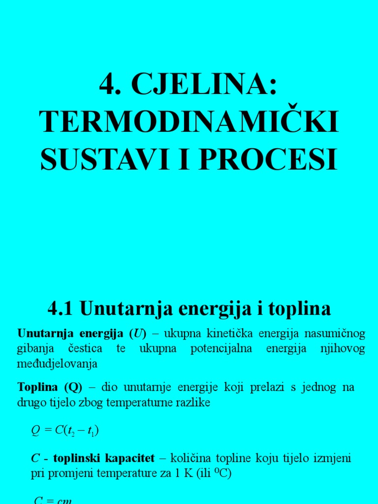 49 Unutarnja Energija I Toplina | PDF