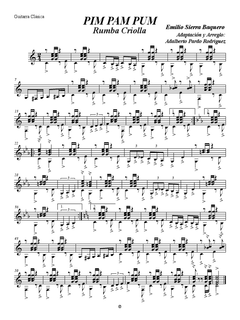 Pim Pam Pum Guitarra | PDF