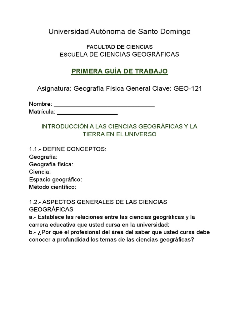 Geo 121 Primera G | PDF