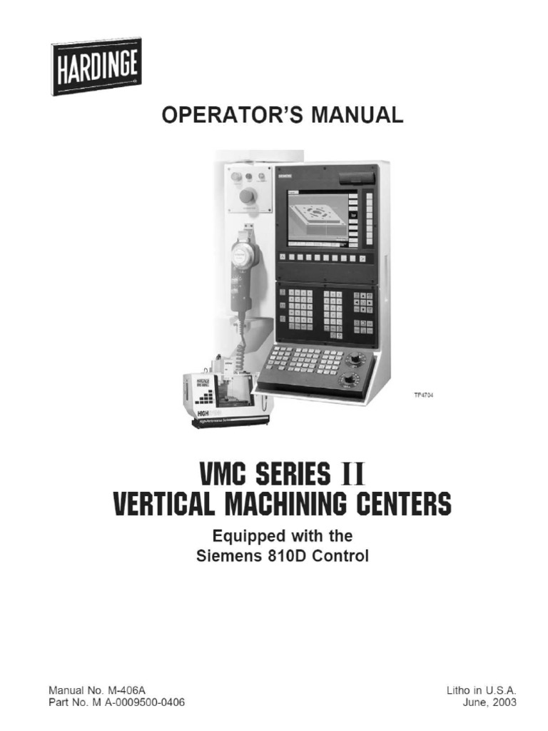 Centre de Prelucrare Verticale VMC Seria II - Manualzz | PDF
