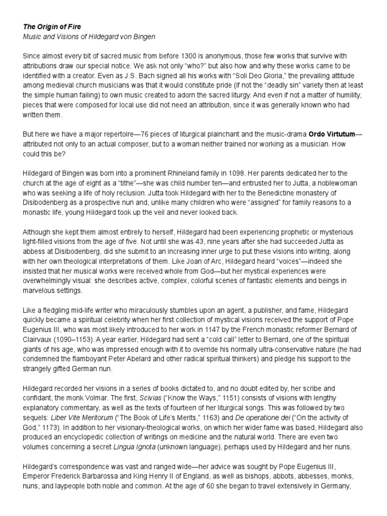 Origin of Fire Notes Texts Trans | PDF | Gregorian Chant | Christian ...