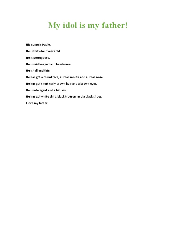 My Father: My Idol and Inspiration | PDF