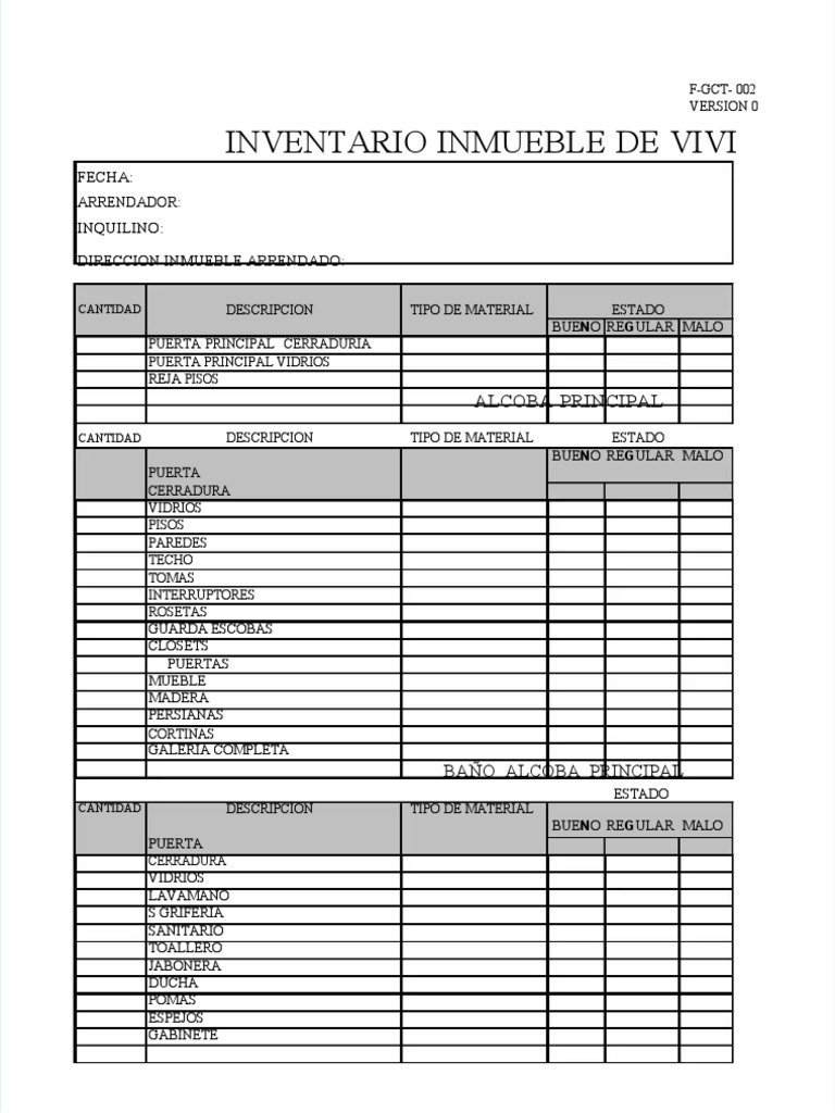 PDF Formato de Inventario PDF Compress | PDF | Estufa de cocina
