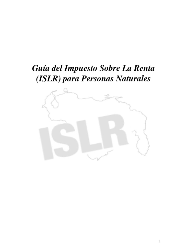 Guia de Estudio Islr Personas Naturales | PDF | Impuesto sobre la renta | Impuestos