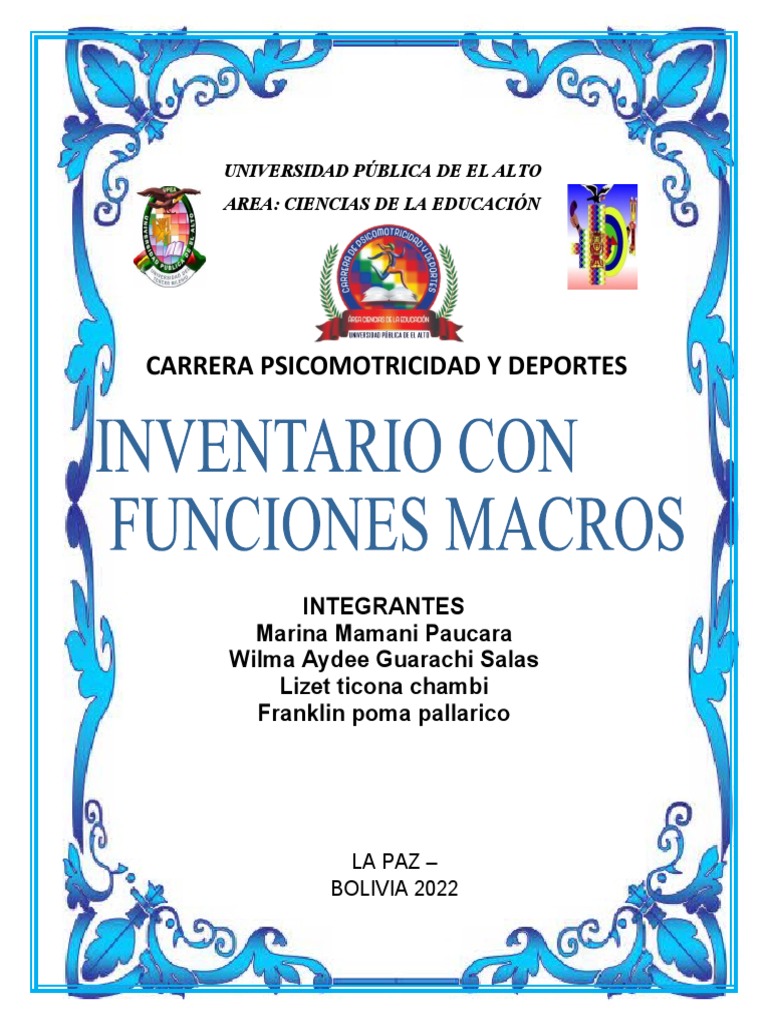 Funciones Con Macro | PDF | Microsoft Excel | Macro (informática)