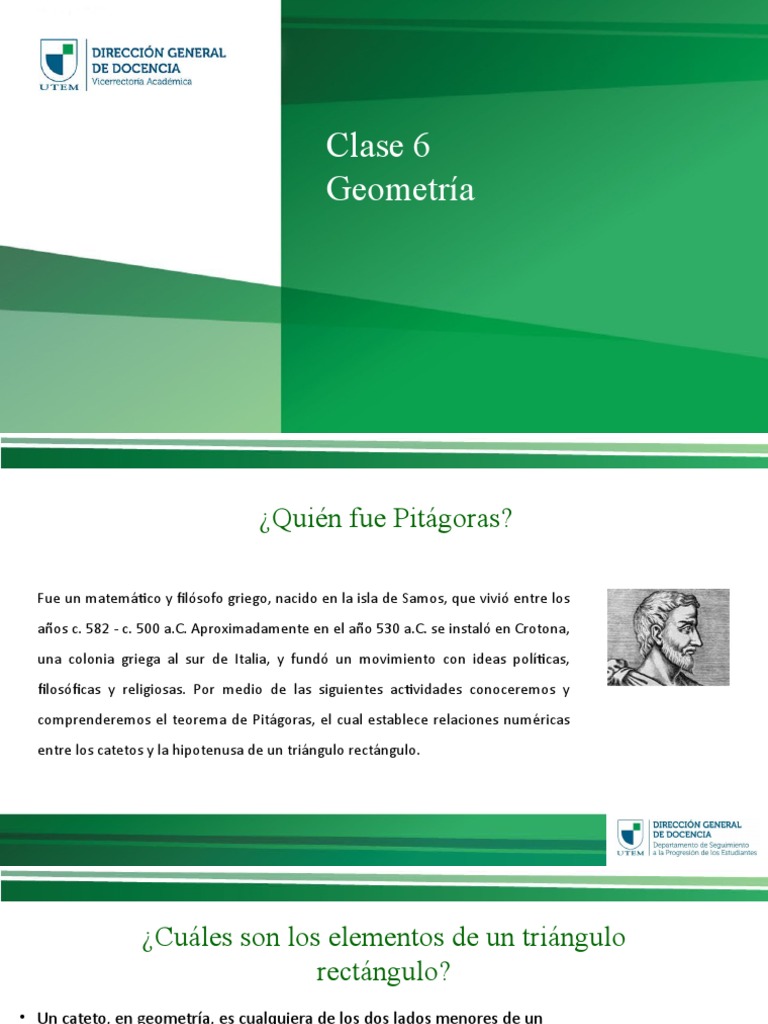 Clase 6 Geo | PDF | Triángulo | Geometría triangular