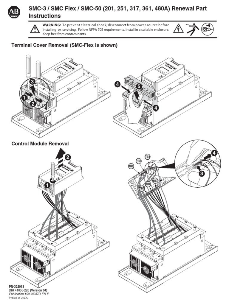 Terminal Cover Removal (SMC-Flex Is Shown) | PDF