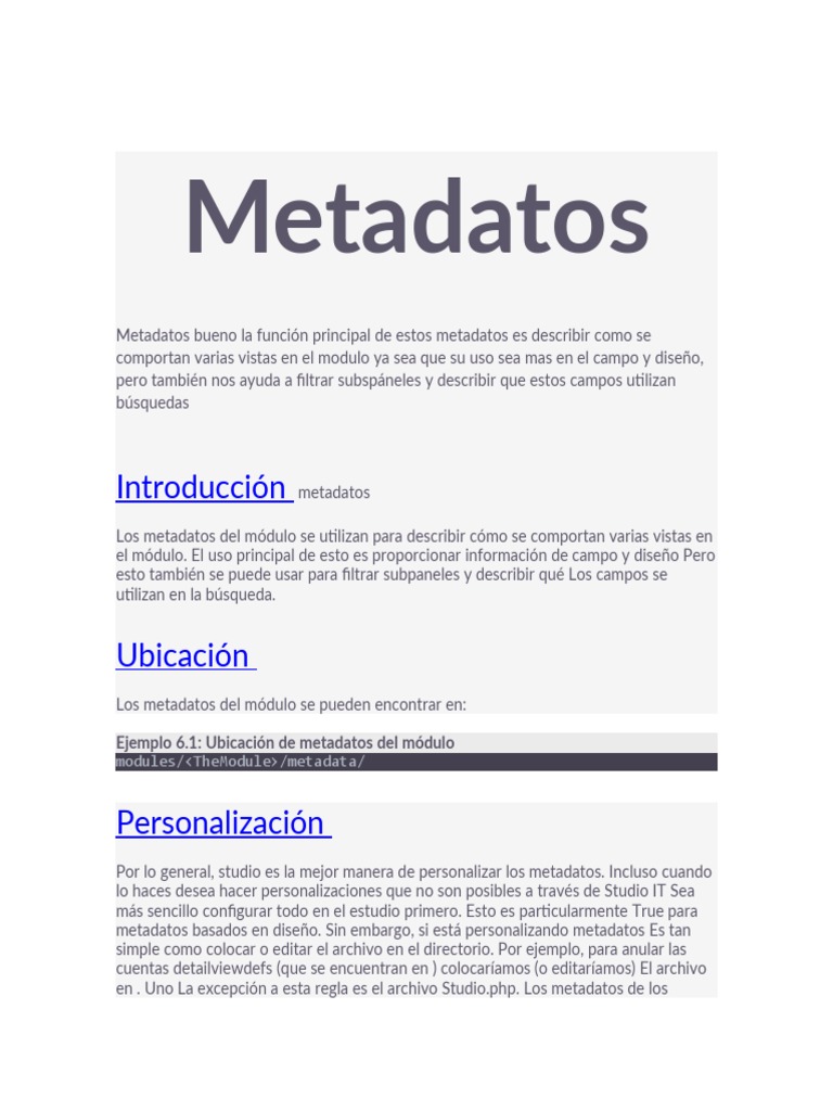 Metadatos | PDF | Matriz (Matemáticas) | Función (Matemáticas)