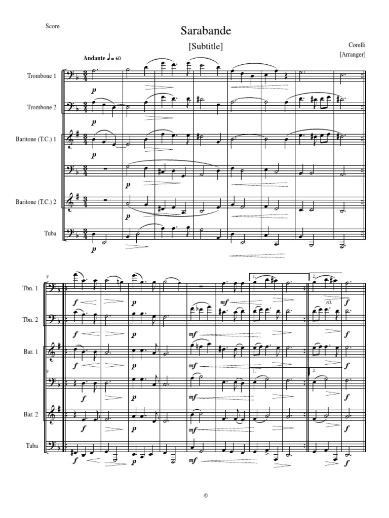 Saraband A | PDF