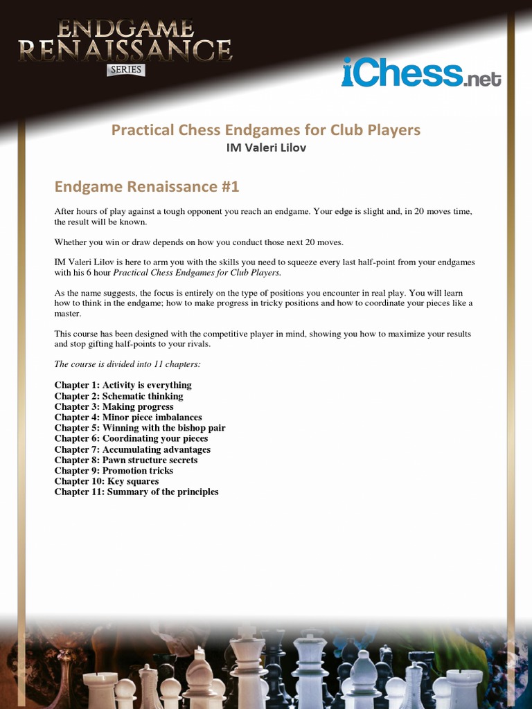 Summary - Practical Endgames | PDF | Chess Theory | Traditional Games