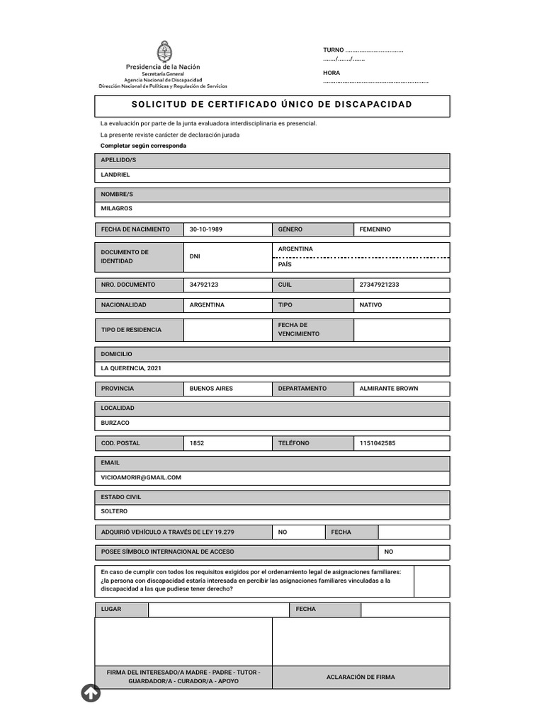 Planilla-Cud - Argentina - Gob.ar | PDF | Justicia | Crimen y violencia