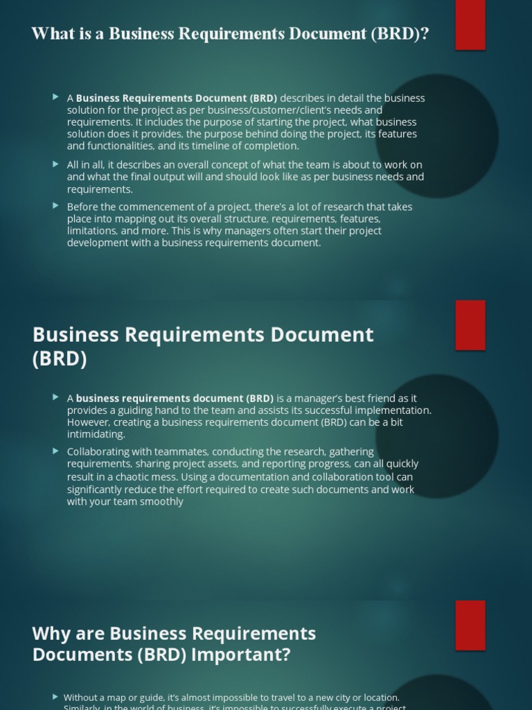 An In-Depth Exploration of Business Requirements Documentation | PDF ...