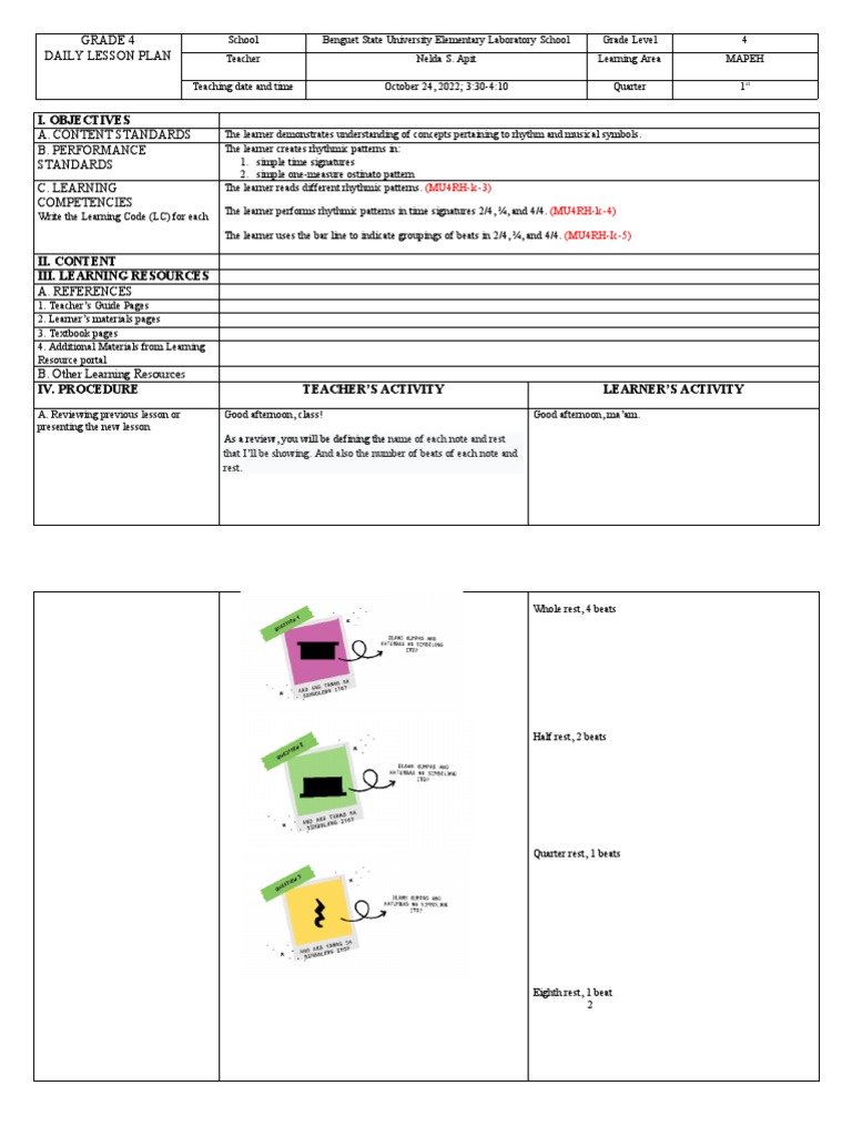 Exploring Rhythm and Time Signatures Through Music | PDF | Learning ...