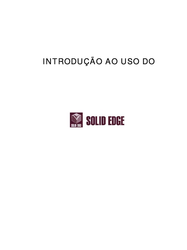 Apostila Do Solid Edge | PDF | Janela (informática) | Desenho