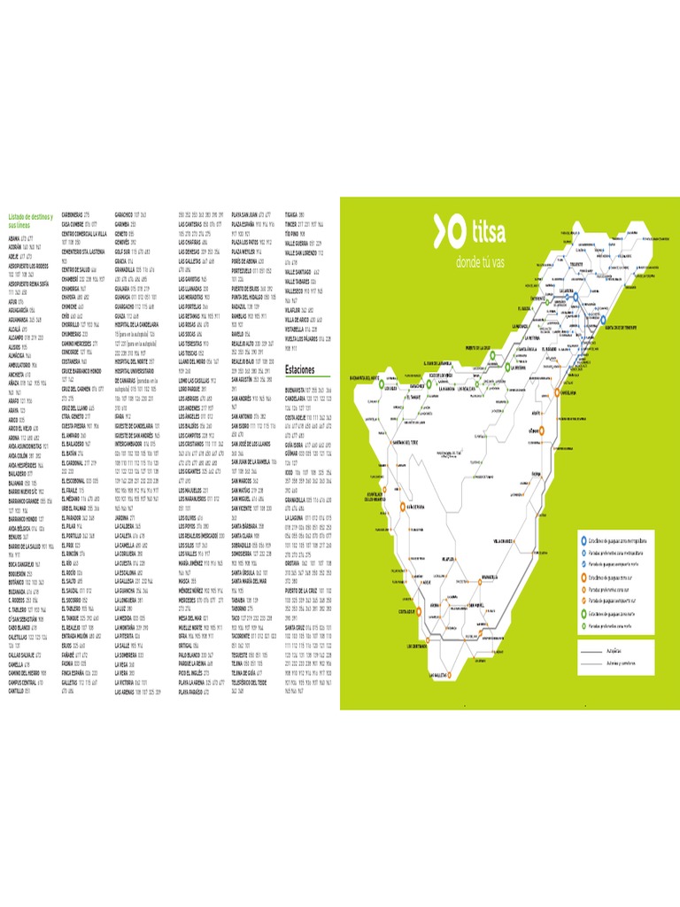 Spain Tenerife titsaBusMap | PDF