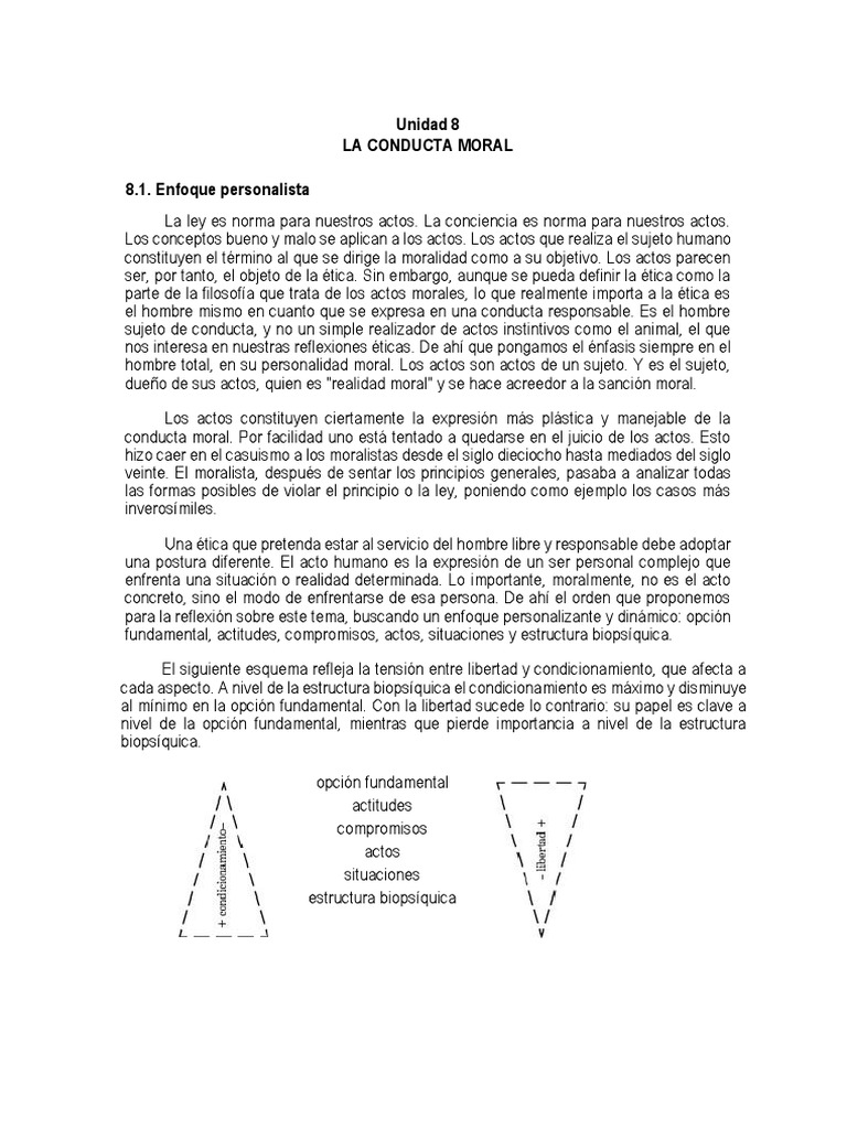 ETICA Y MORAL La Conducta Moral | PDF | Moralidad