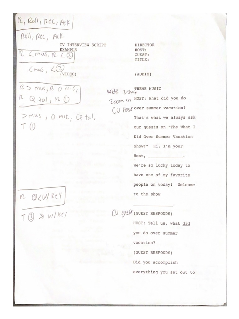 TV Interview Script | PDF