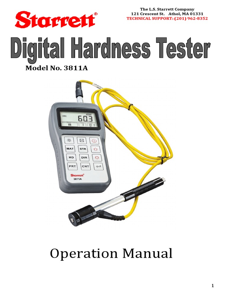 Starrett 3811A | PDF | Hardness | Steel