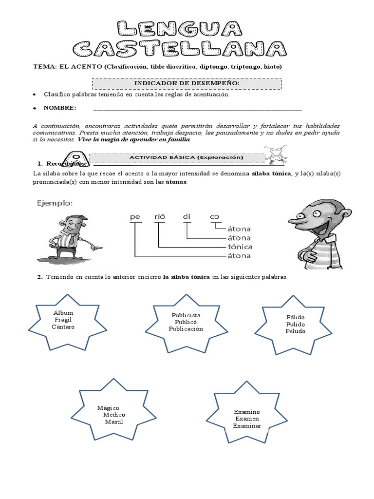El Acento - Grado Quinto | PDF | Idiomas | Estudios de idiomas extranjeros