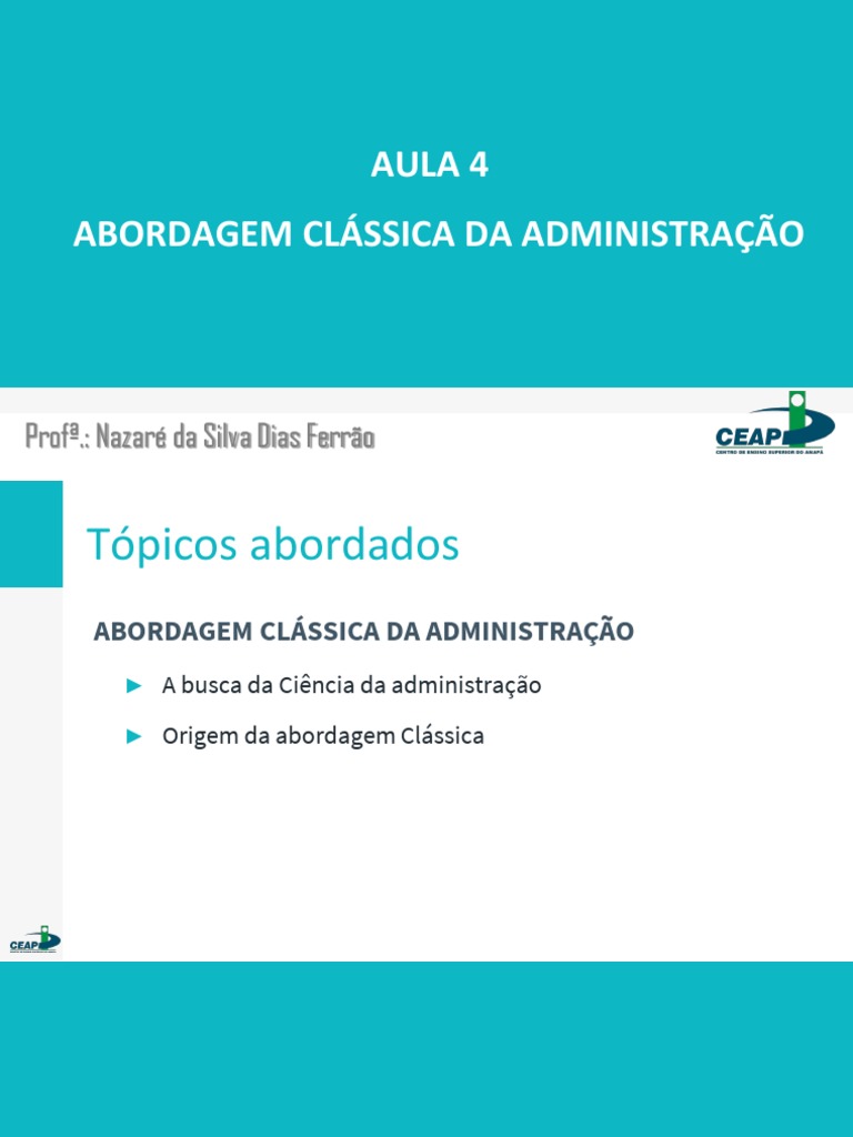 Teoria Classica Da Administração | PDF | Science | Business