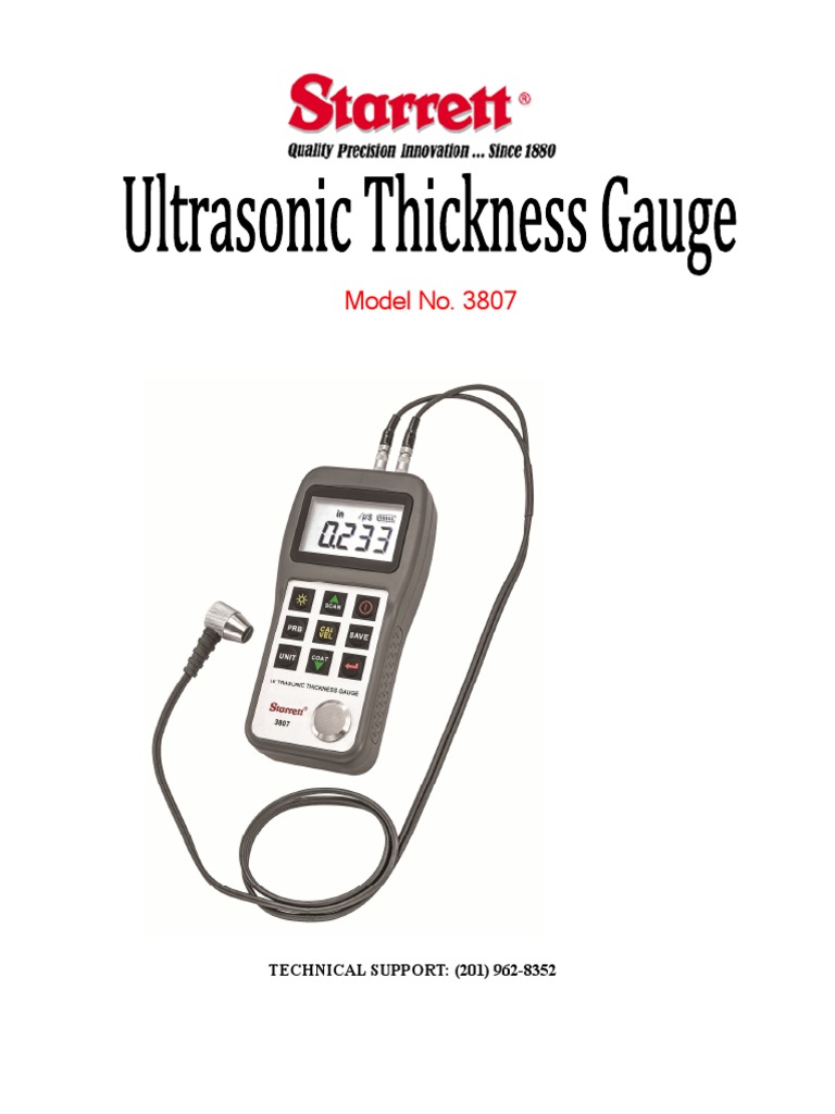 Starrett 3807 | PDF | Calibration | Computer File