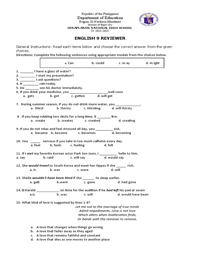 Reviewer ENG 9 | PDF