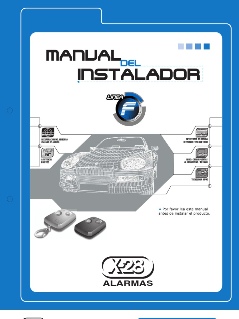 Alarma X28 Auto Linea F | Descargar gratis PDF | Control remoto | Sonido
