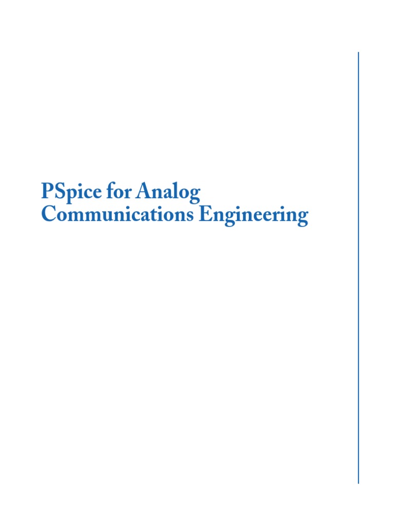 PSpice For Analog Communications Enginee | PDF | Modulation | Frequency Modulation