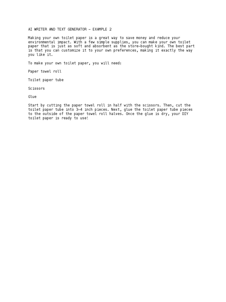 02 DIY Toilet Paper | PDF