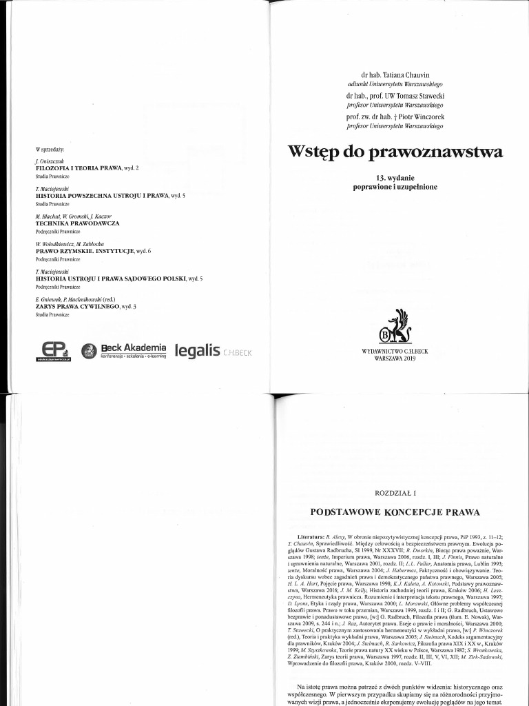 Wstep Do Prawoznastwa | PDF
