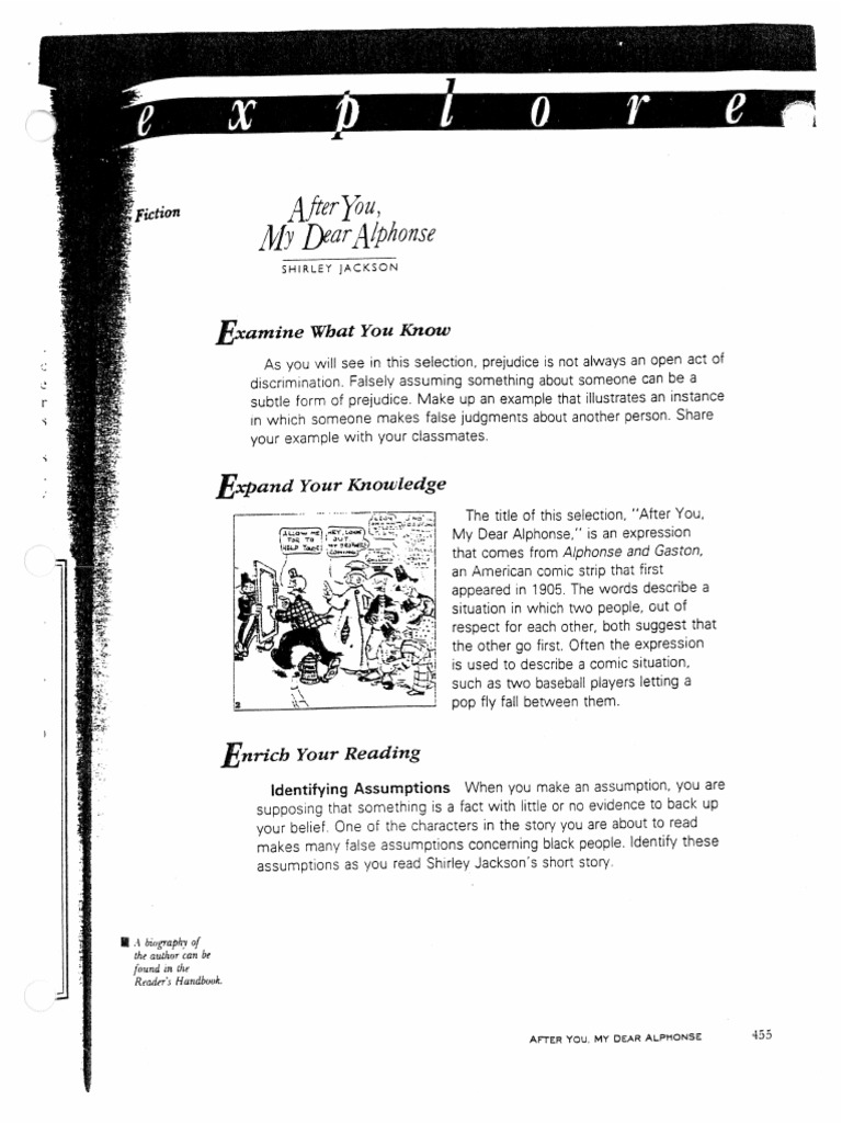 After You My Dear Alphonse Best Version | PDF