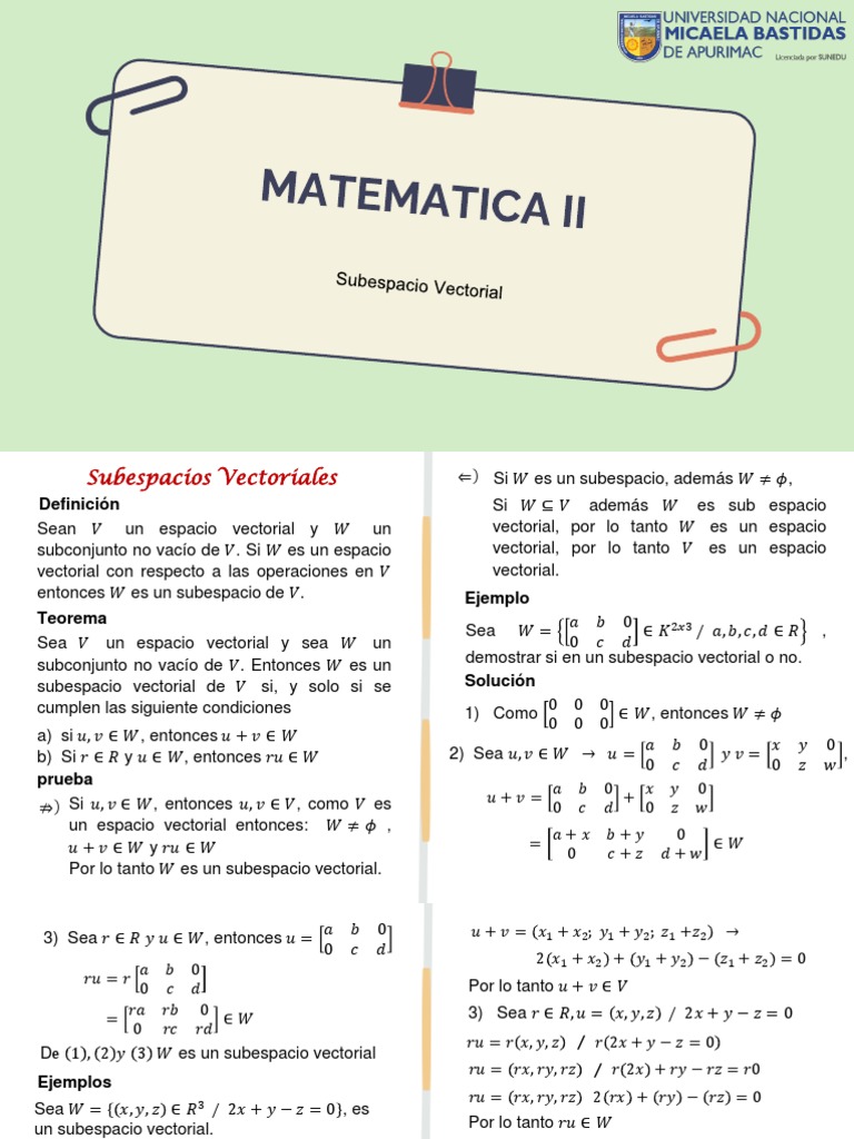 Espacio Vectorial | PDF | Subespacio lineal | Espacio vectorial
